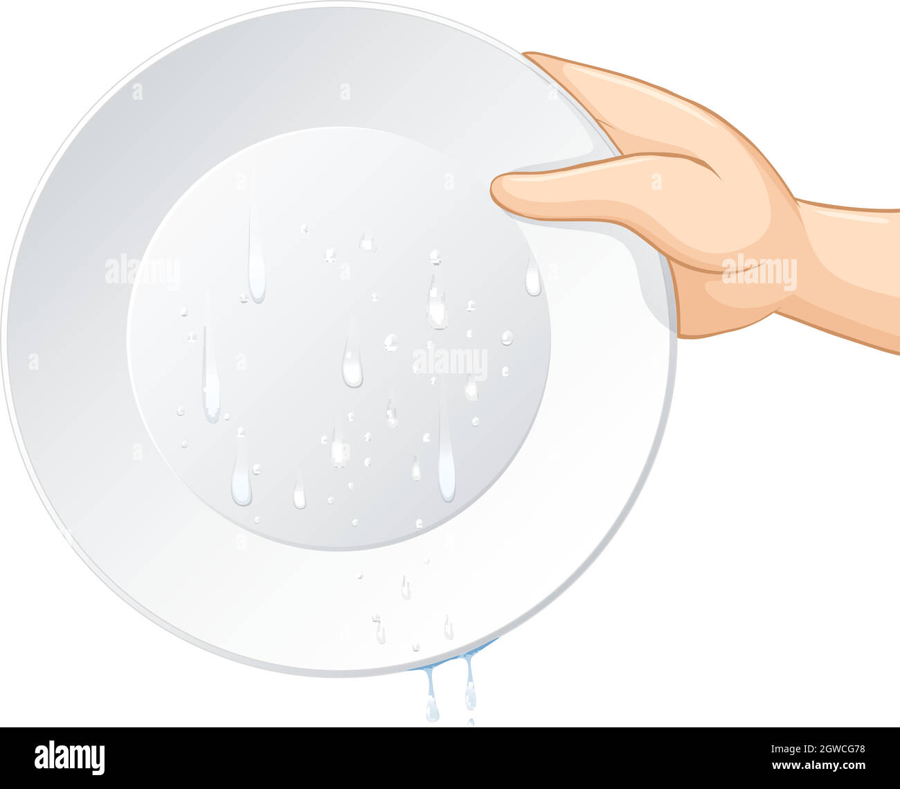 Water drops on natural Stock Vector Images - Alamy