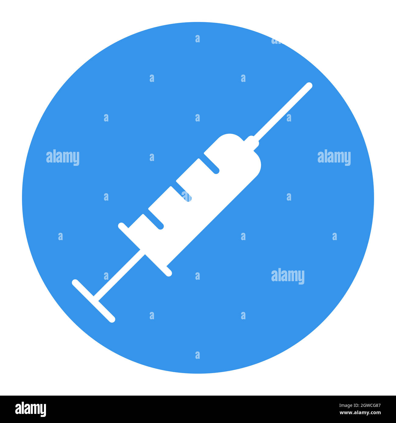 Syringe vector white glyph icon. Medical sign Stock Vector Image & Art ...