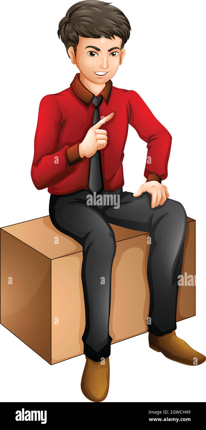 Boy father sitting on Cut Out Stock Images & Pictures - Alamy