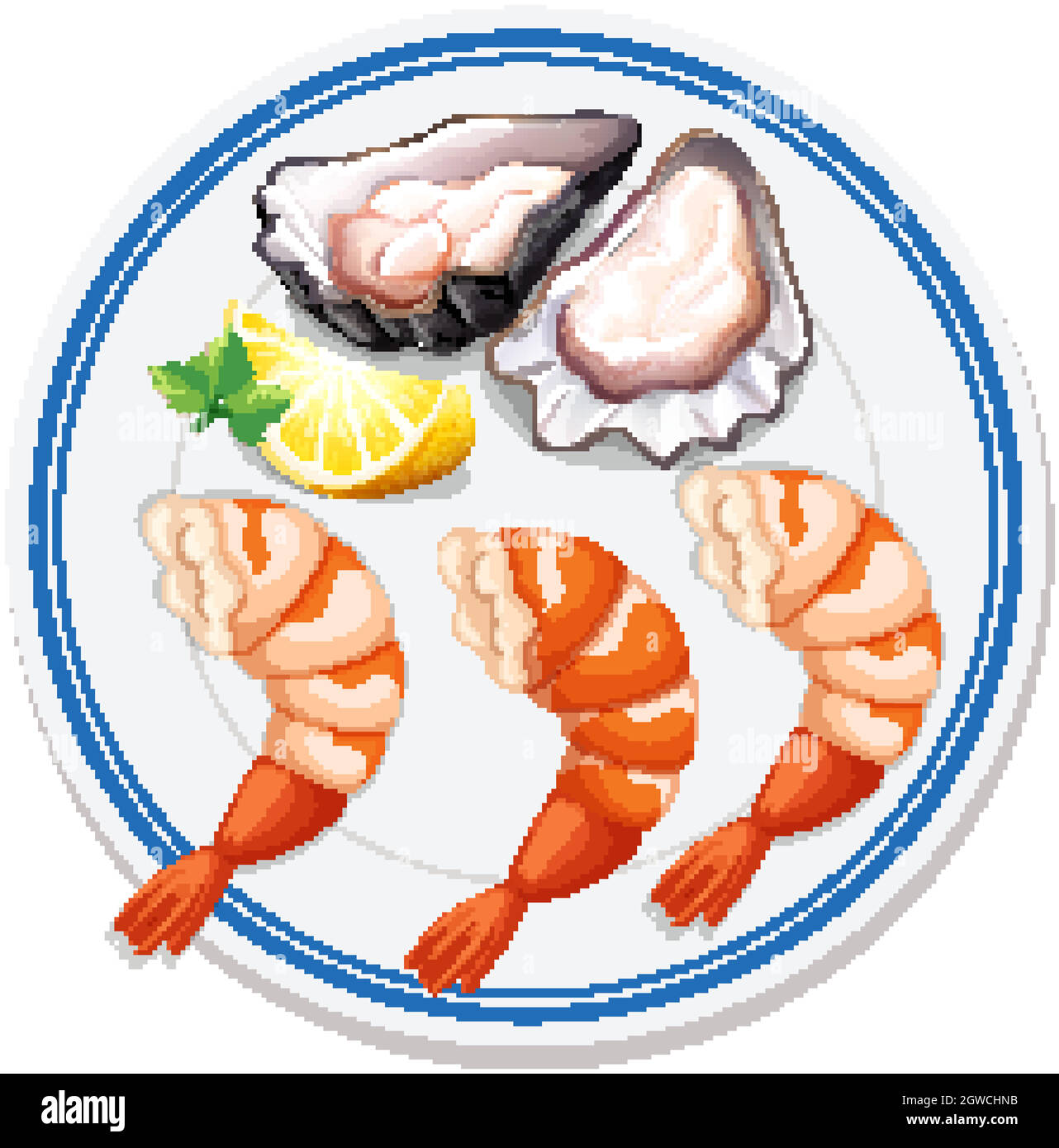 Aerial view of food on plate Stock Vector Image & Art - Alamy