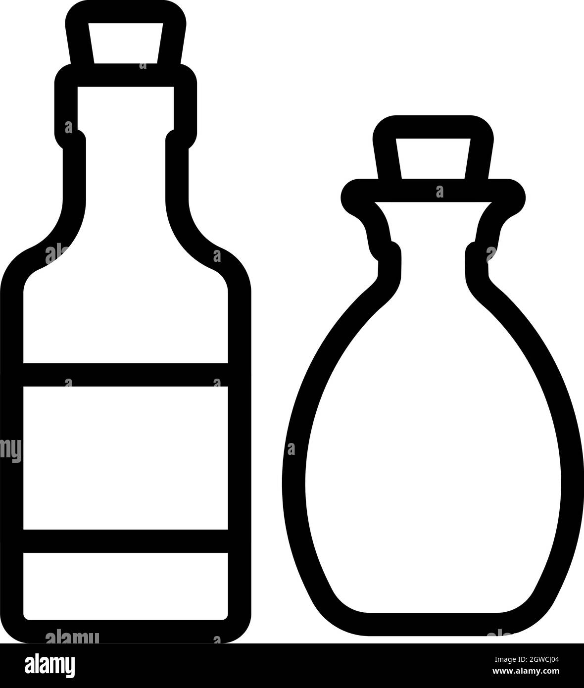 Green bottle yellow label Stock Vector Images - Alamy