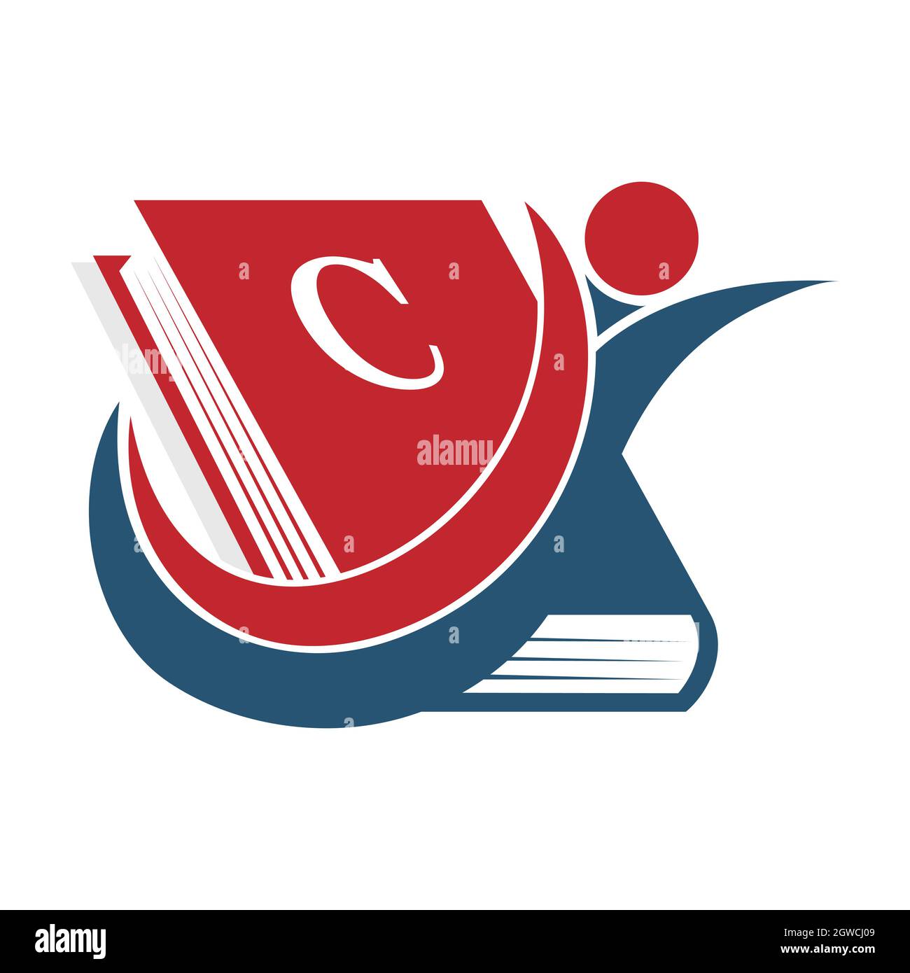 letter C on the cover of the book. Flat style Stock Vector Image & Art ...
