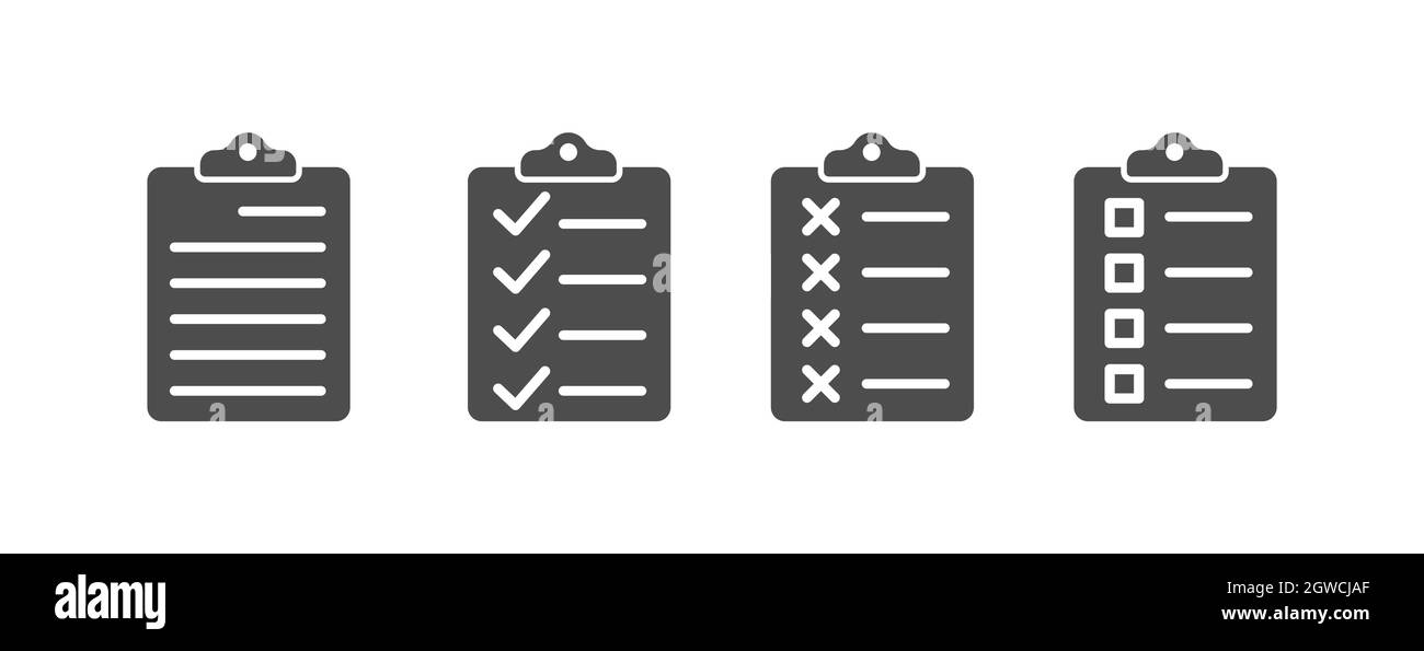 set of document icons. A document icon with text, a tick, a cross and a ...