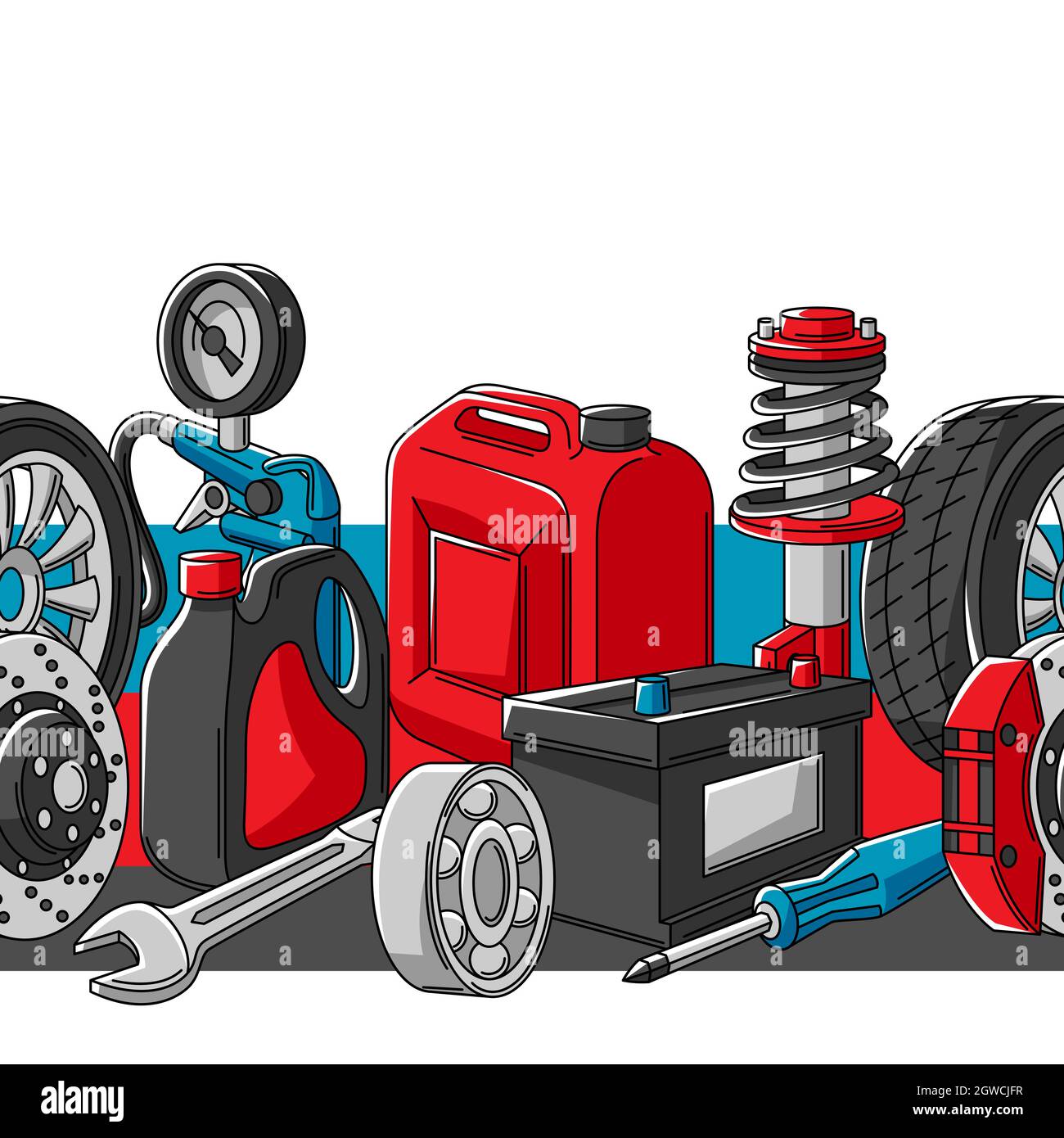 Car service seamless pattern. Auto center repair background for ...