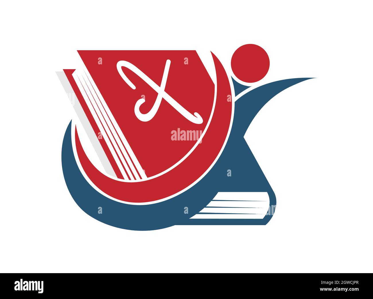 letter X on the cover of the book. Flat style Stock Vector Image & Art ...