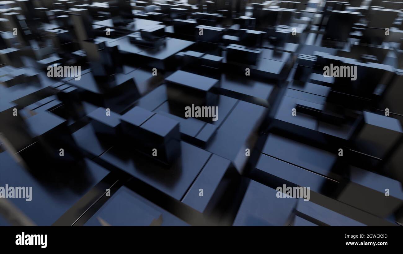 Black iron metal boxes industrial concept 3d style 3d render Stock ...