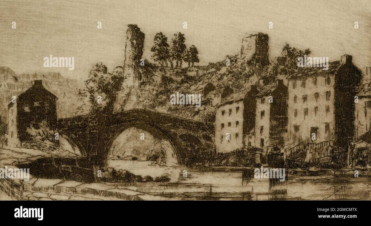 Ruins of Barnard Castle in the historic market town which bears its ...