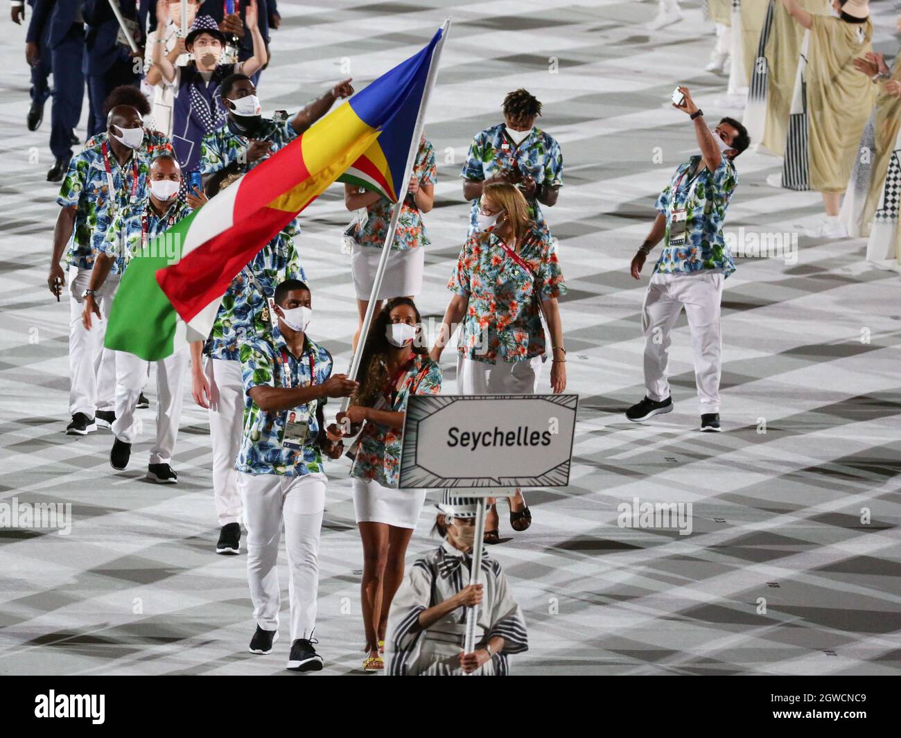 JULY 23rd, 2021 - TOKYO, JAPAN: Seychelles' flag bearers Felicity ...