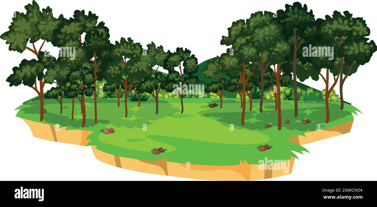 Landscape cartoon nature background Cut Out Stock Images & Pictures - Alamy
