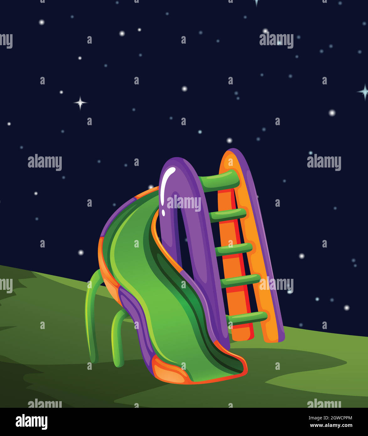Playground at night scene Stock Vector Image & Art - Alamy