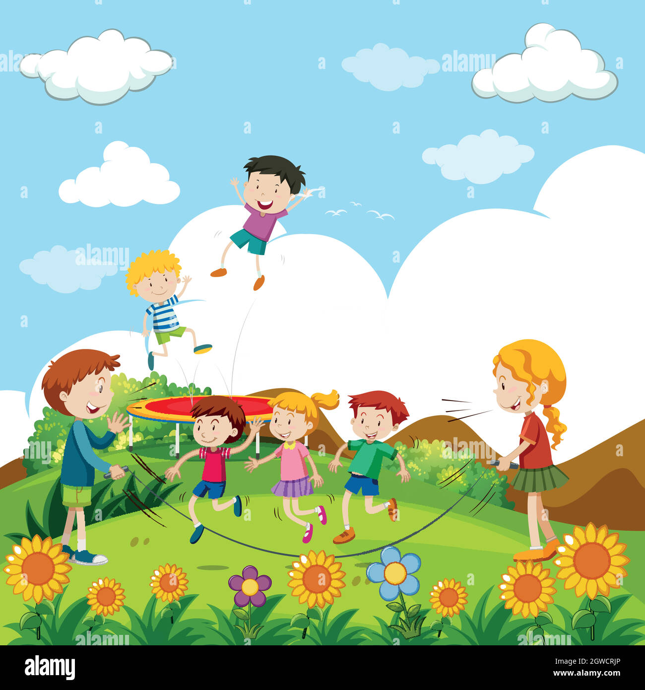 Kids Spring Clipart