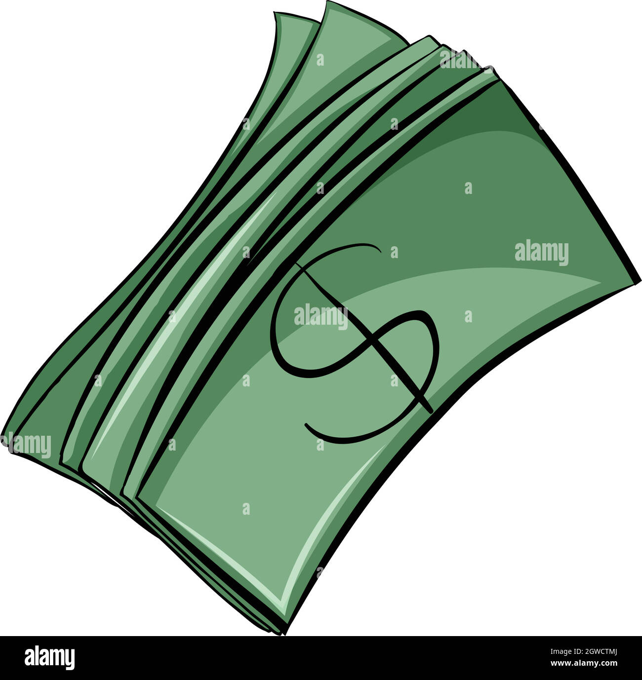 Pile bank notes bills Stock Vector Images - Alamy