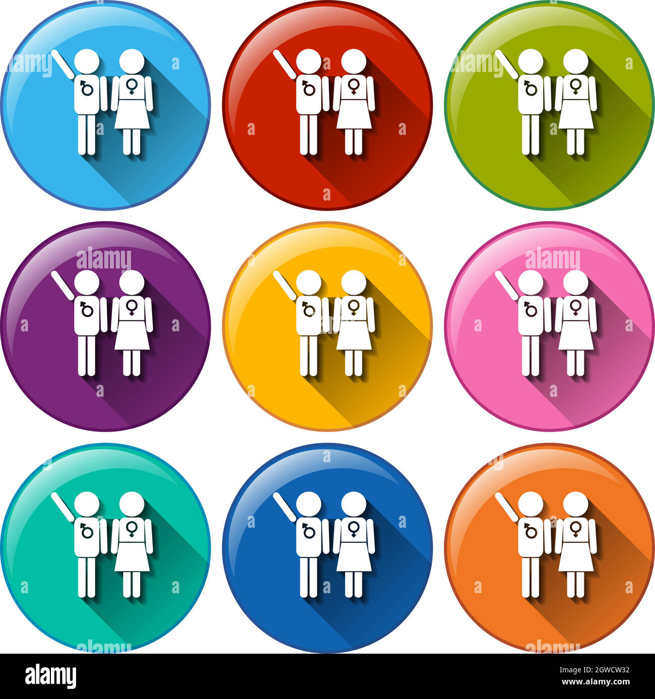 Female male couple Stock Vector Images - Alamy