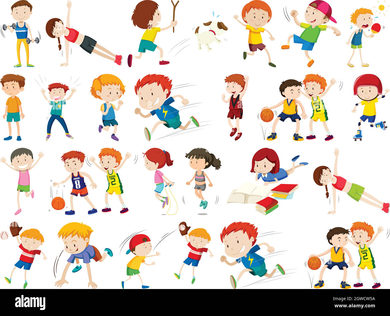 Set of sport character Stock Vector Image & Art - Alamy