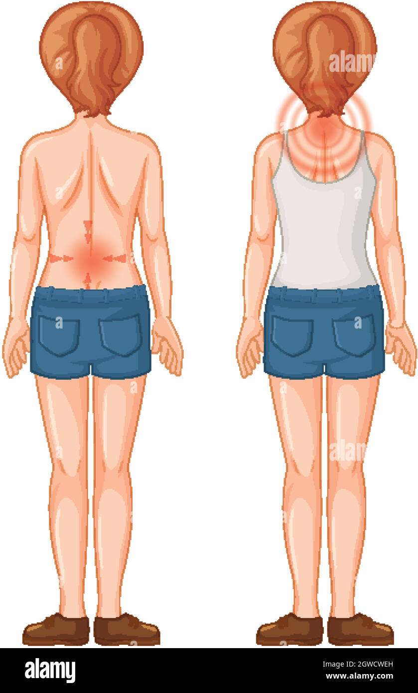 Back of female Stock Vector Images - Alamy