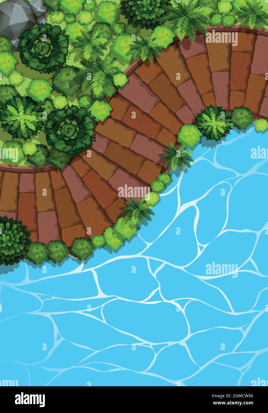 Aerial view of garden Stock Vector Image & Art - Alamy