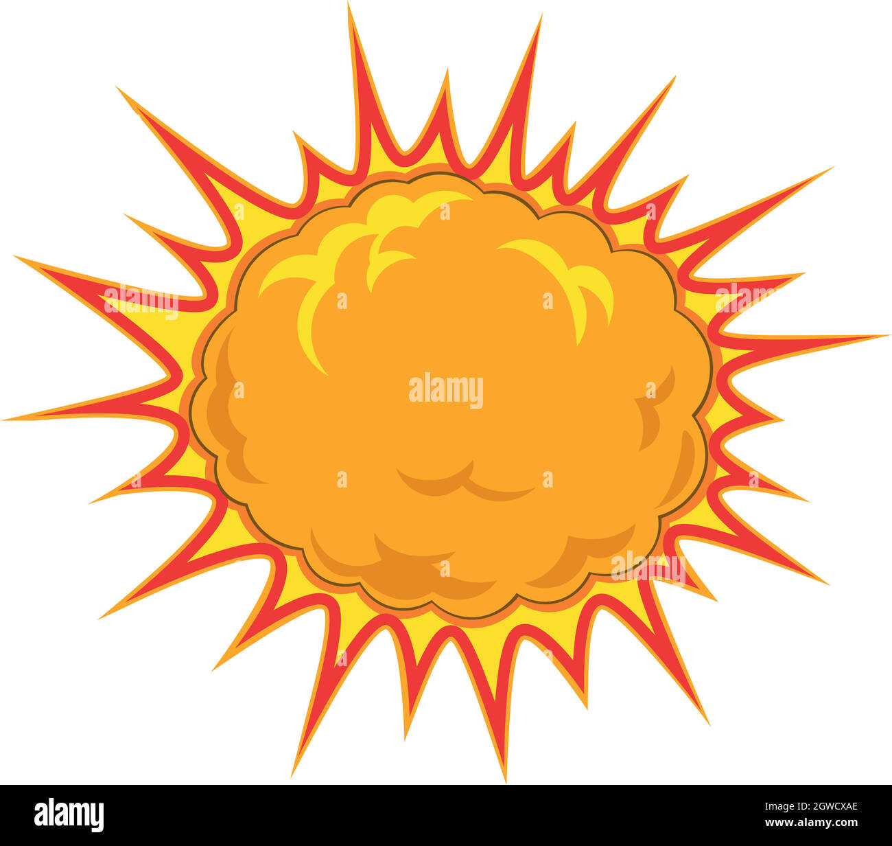 Fiery explosion busting icon, cartoon style Stock Vector Image & Art ...