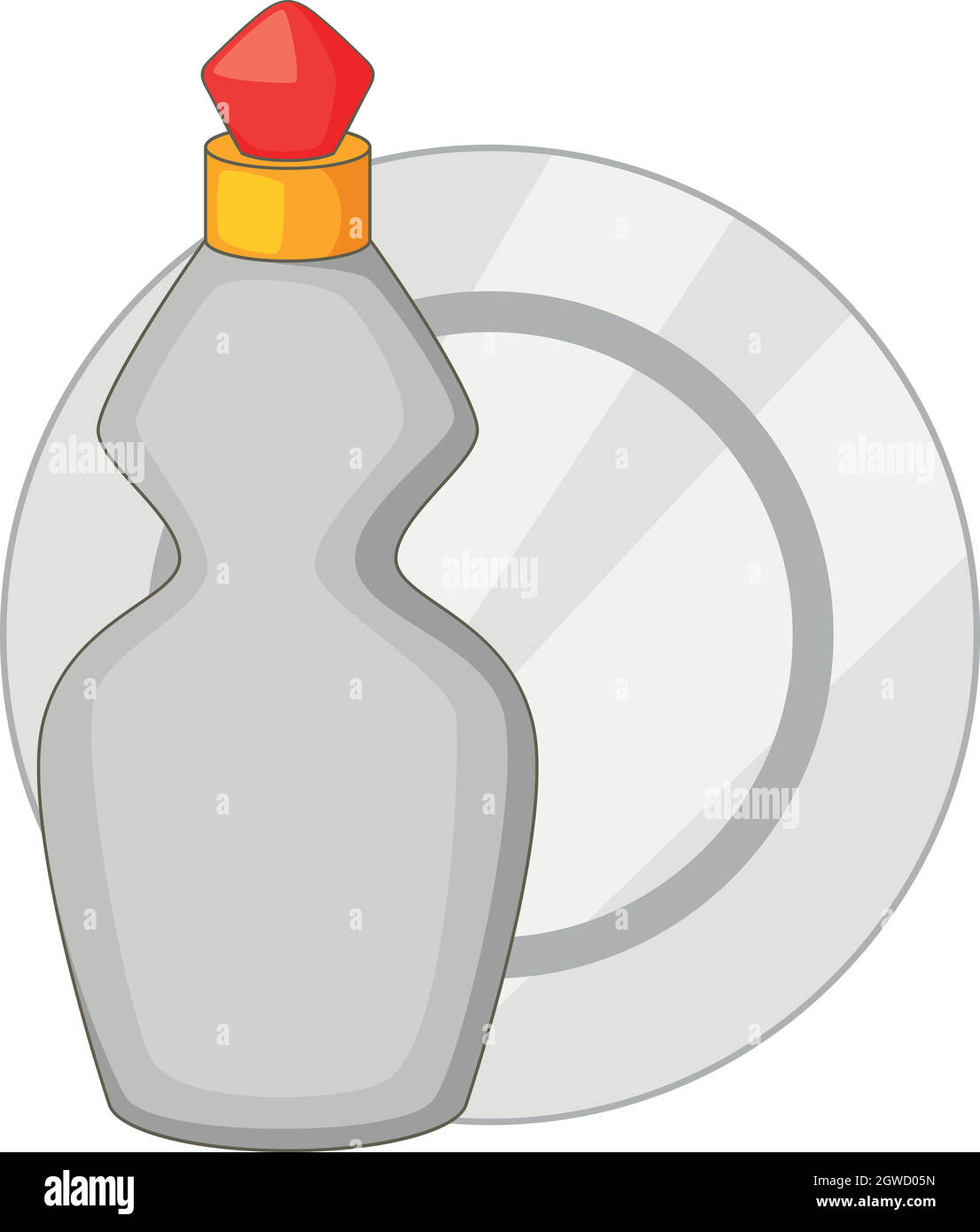 Empty plate cartoon vector Cut Out Stock Images & Pictures - Alamy