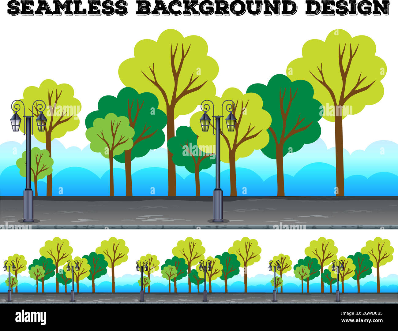 Pavement trees Stock Vector Images - Alamy