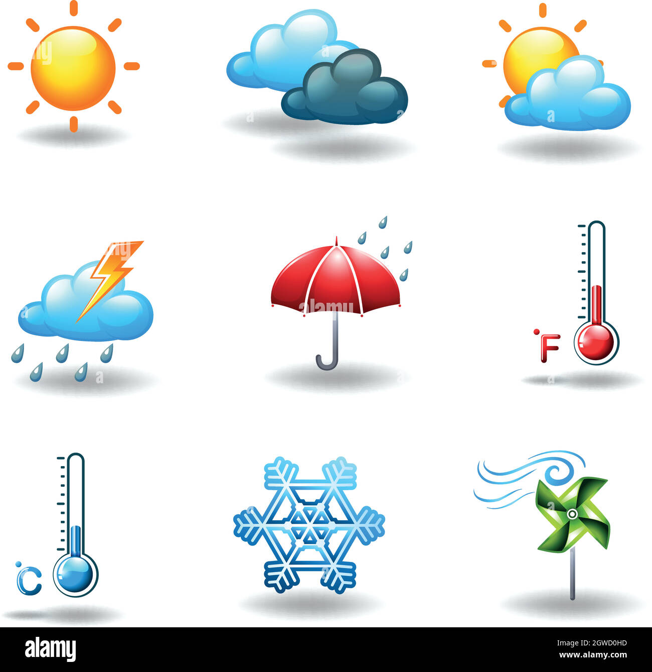 Different weather conditions Stock Vector Image & Art - Alamy