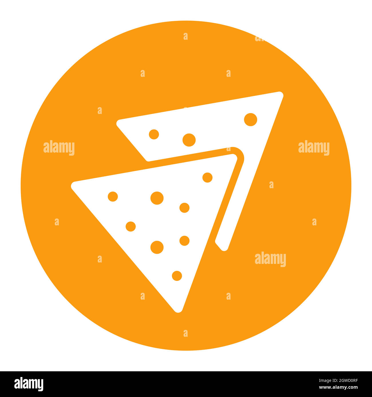 Tortilla chips or nachos tortillas vector white glyph icon Stock Vector ...