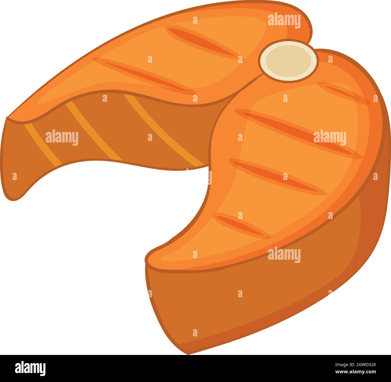 Cooking delicious red salmon steak Stock Vector Images - Alamy