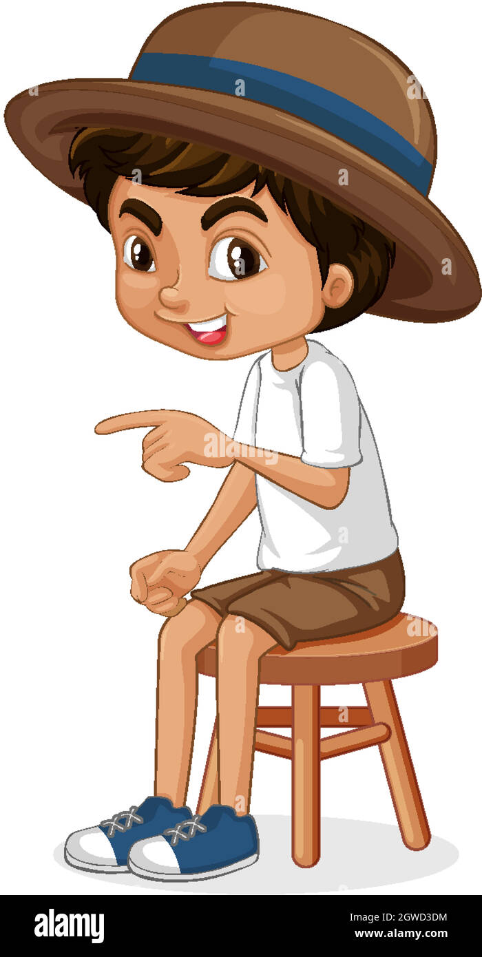 Boy drawing sitting on chair hi-res stock photography and images - Alamy