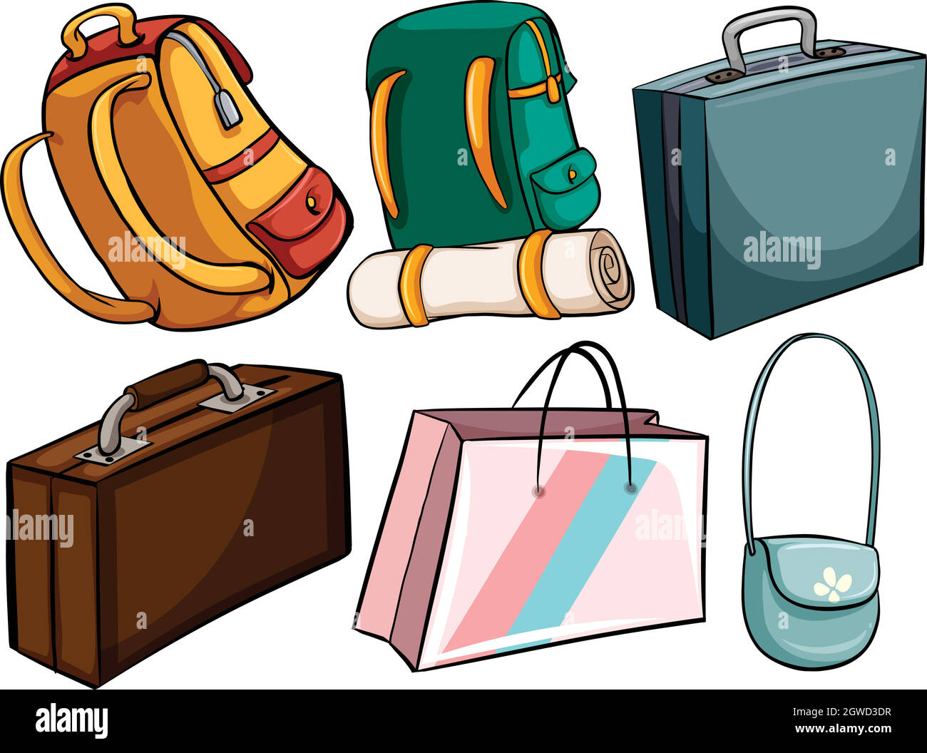 Different type of bags Stock Vector Image & Art - Alamy