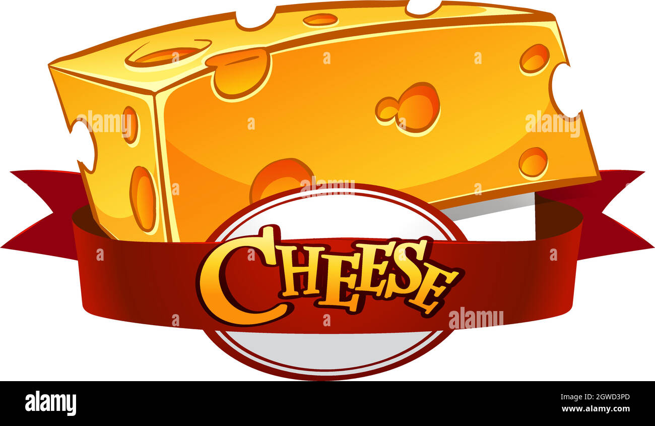 Cheese with text in banner Stock Vector Image & Art - Alamy