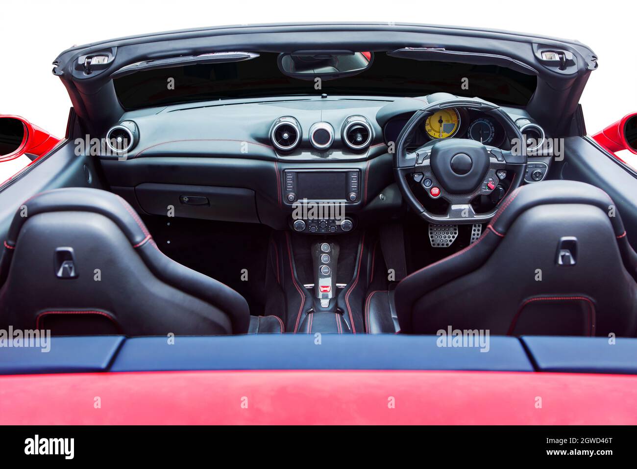 Convertible Car Against White Background Stock Photo - Alamy