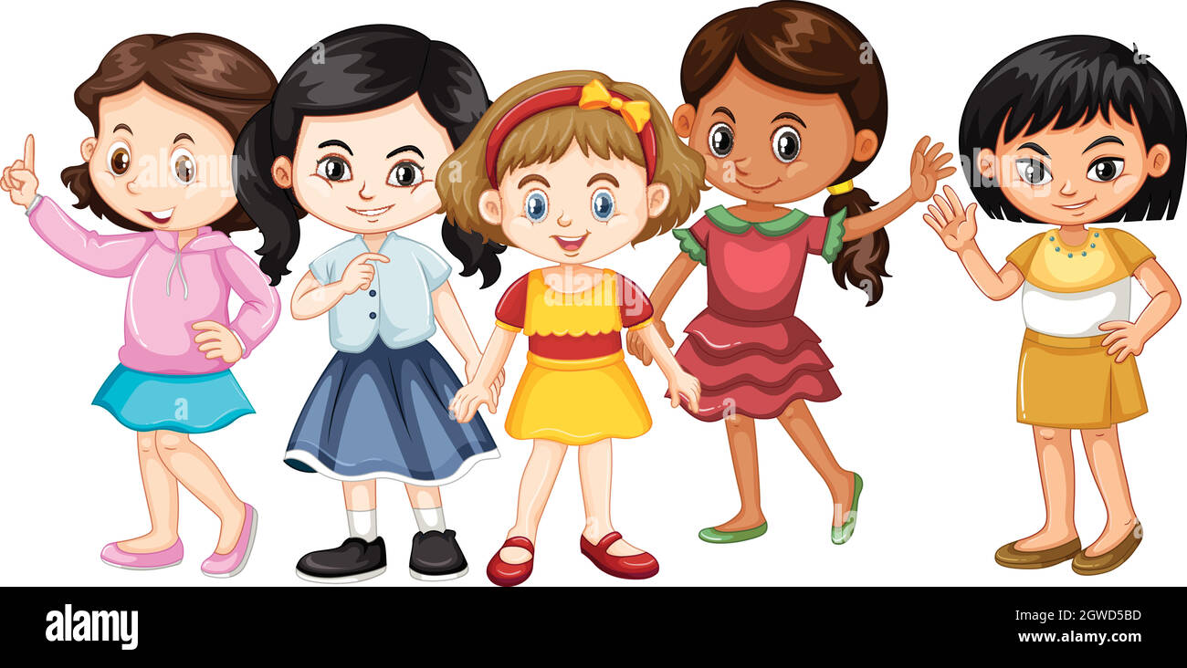 Five faces Stock Vector Images - Alamy