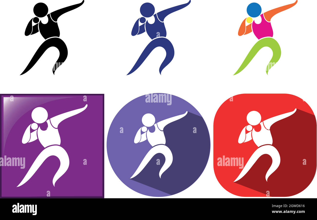 Shotput icon in three designs Stock Vector Image & Art - Alamy