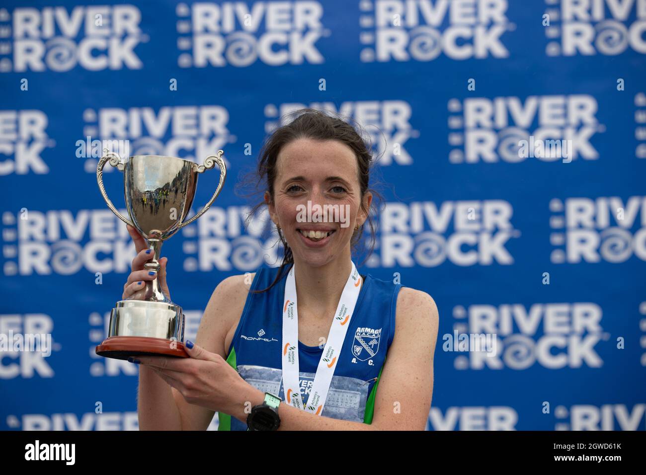 Belfast, UK. 3rd Oct, 2021. Fionnuala Ross of Armagh AC who won the ...