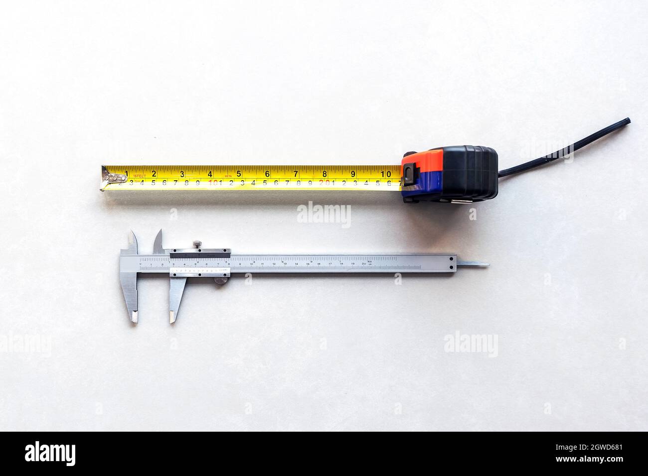 Caliper measuring tape hi-res stock photography and images - Alamy