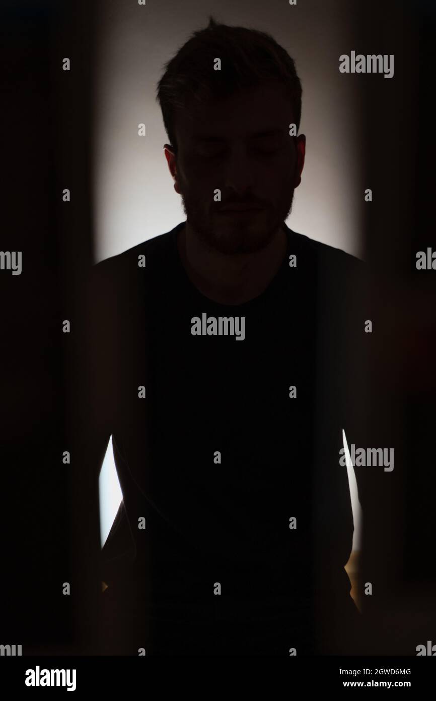 Silhouette man doorway shadow hi-res stock photography and images - Alamy