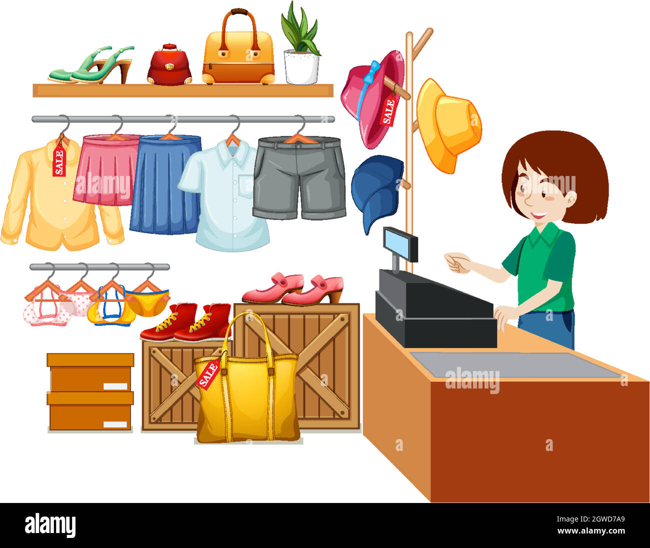 Store interior display Stock Vector Images - Alamy