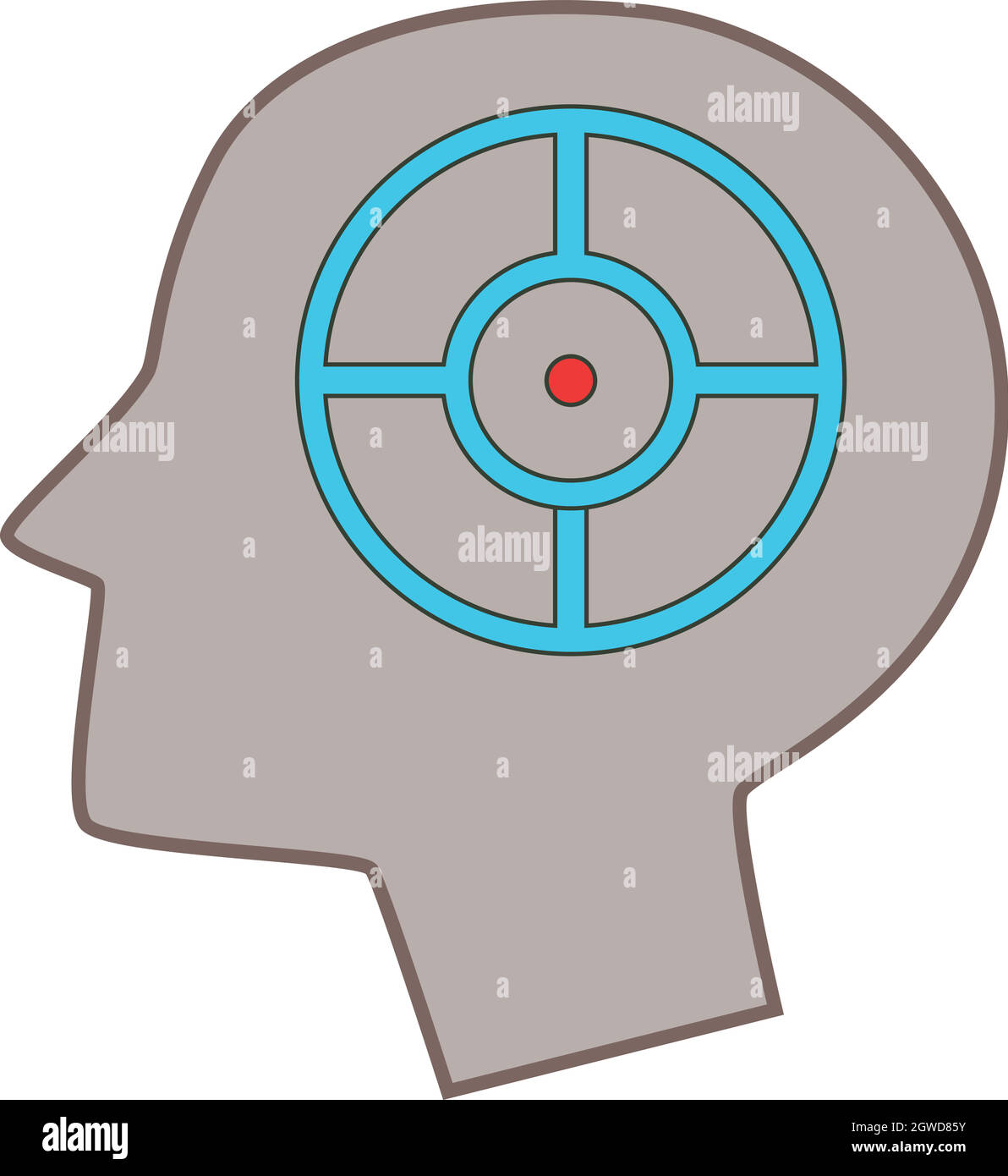 Inside head illustration Stock Vector Images - Alamy