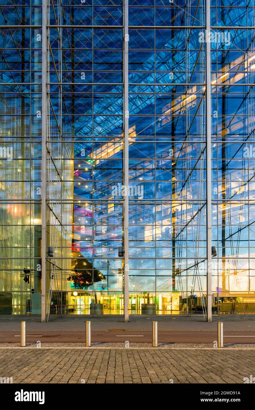 Glass facade of Sanomatalo, Sanoma House - commercial and office ...
