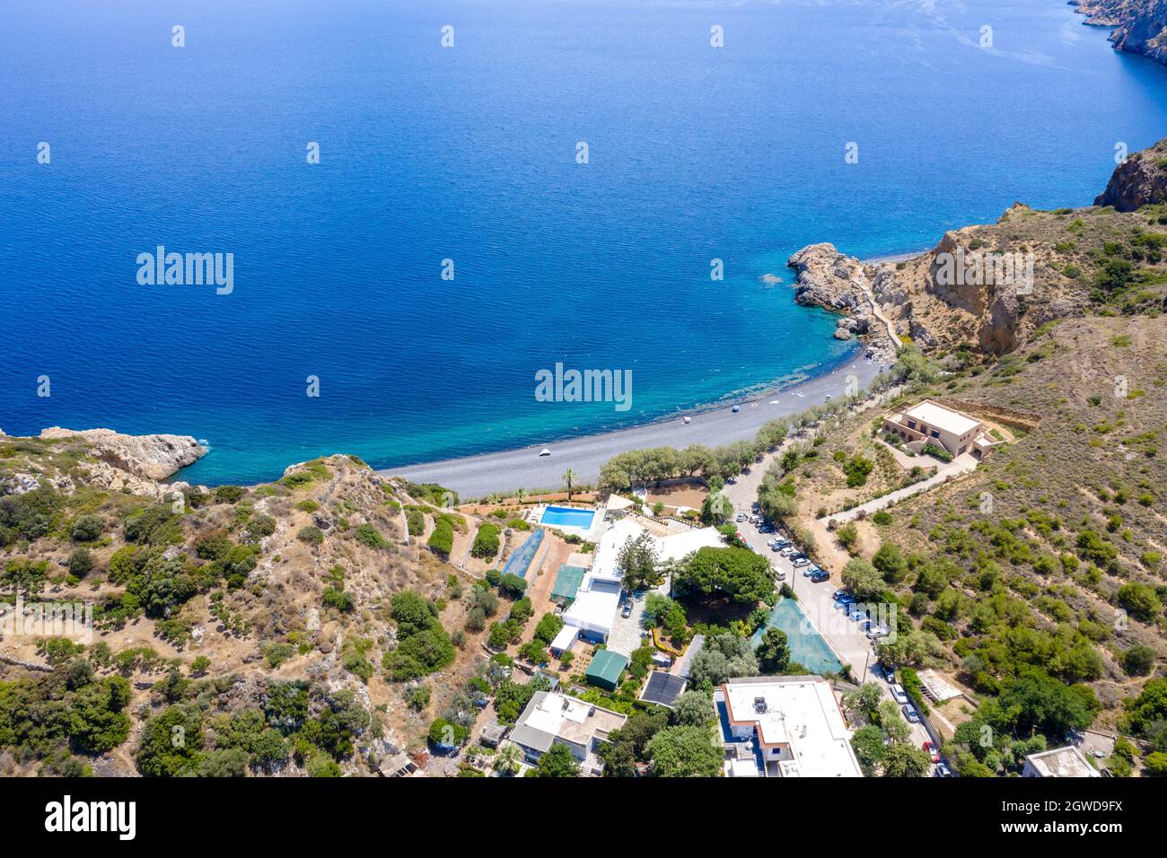 Volcano beach Mavra Volia on Chios island, Greece Stock Photo - Alamy