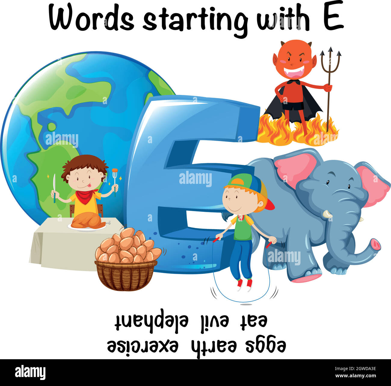 English words starting with E Stock Vector Image & Art - Alamy