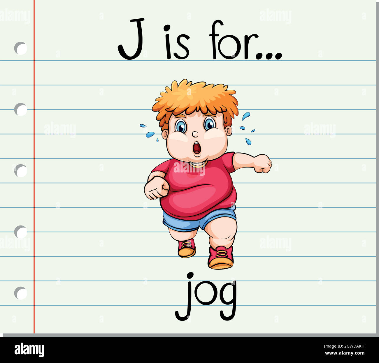 Flashcard letter J is for jog Stock Vector Image & Art - Alamy