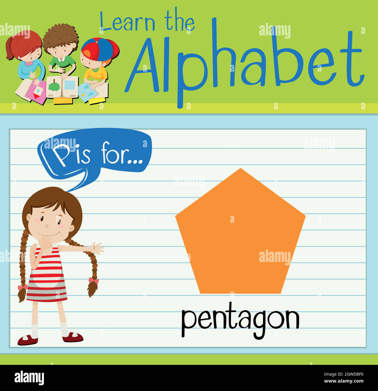Flashcard letter P is for pentagon Stock Vector Image & Art - Alamy