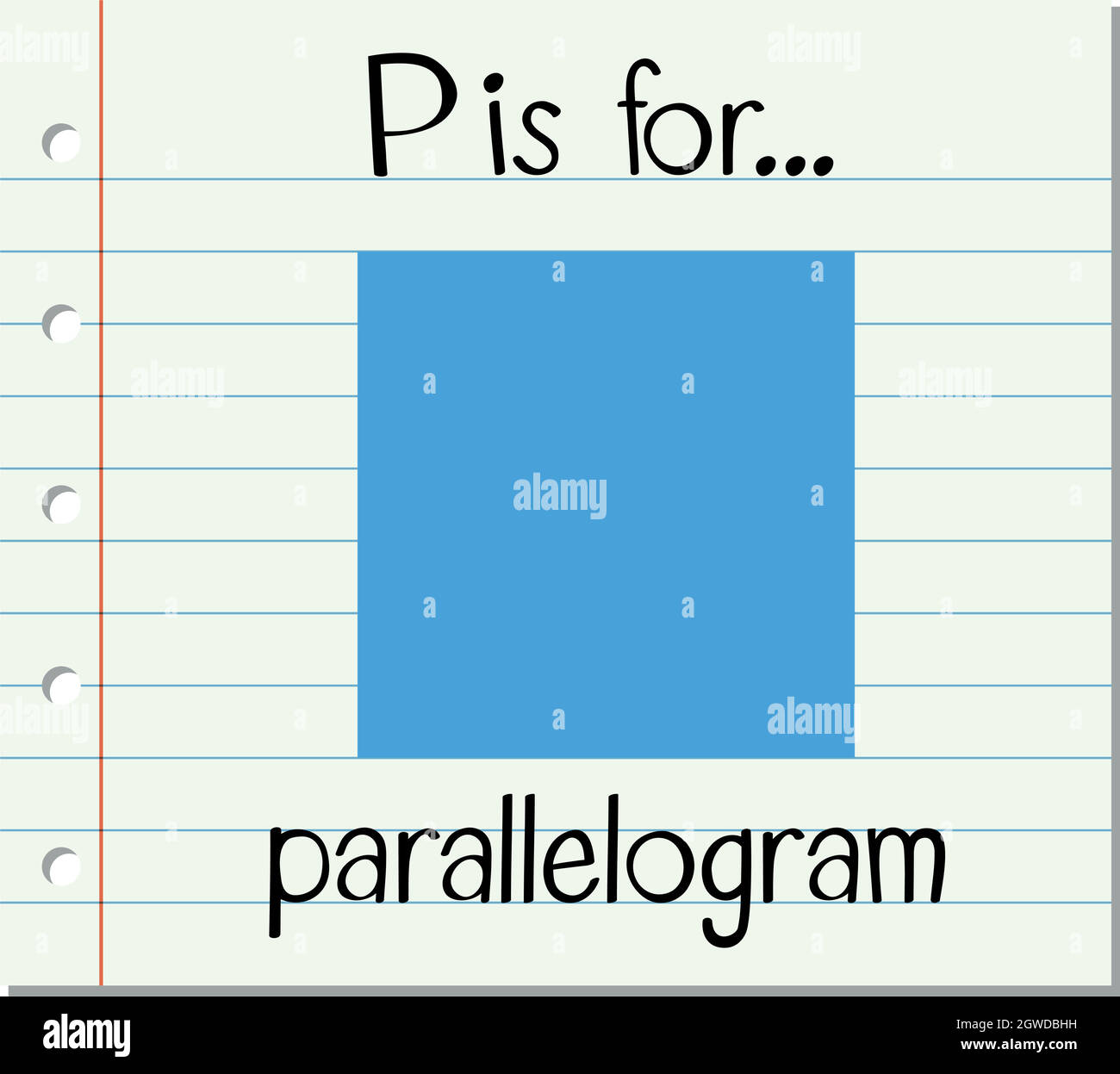 Flashcard alphabet P is for parallelogram Stock Vector Image & Art - Alamy