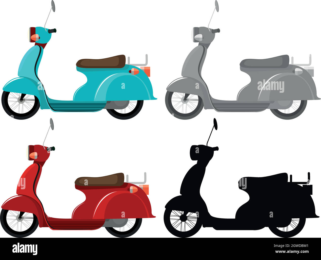 Classic scooter Cut Out Stock Images & Pictures - Alamy