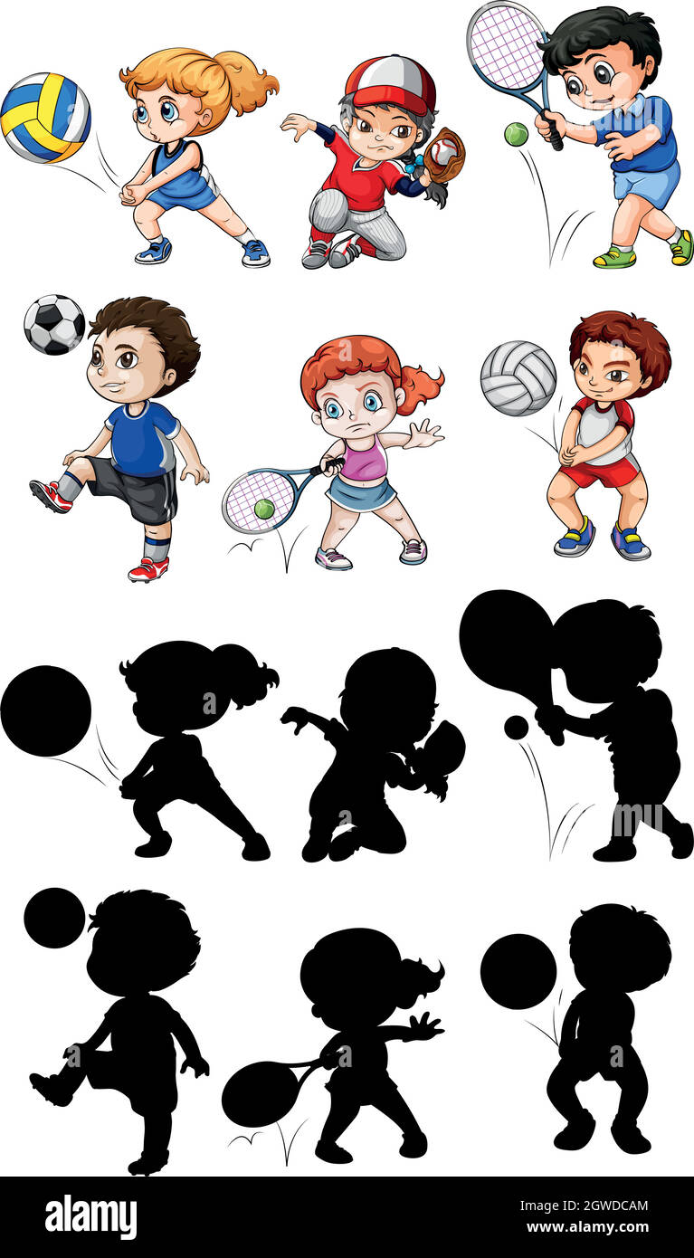 Set of athlete character Stock Vector Image & Art - Alamy