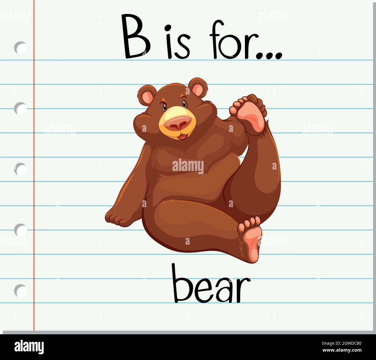 Flashcard letter B is for bear Stock Vector Image & Art - Alamy