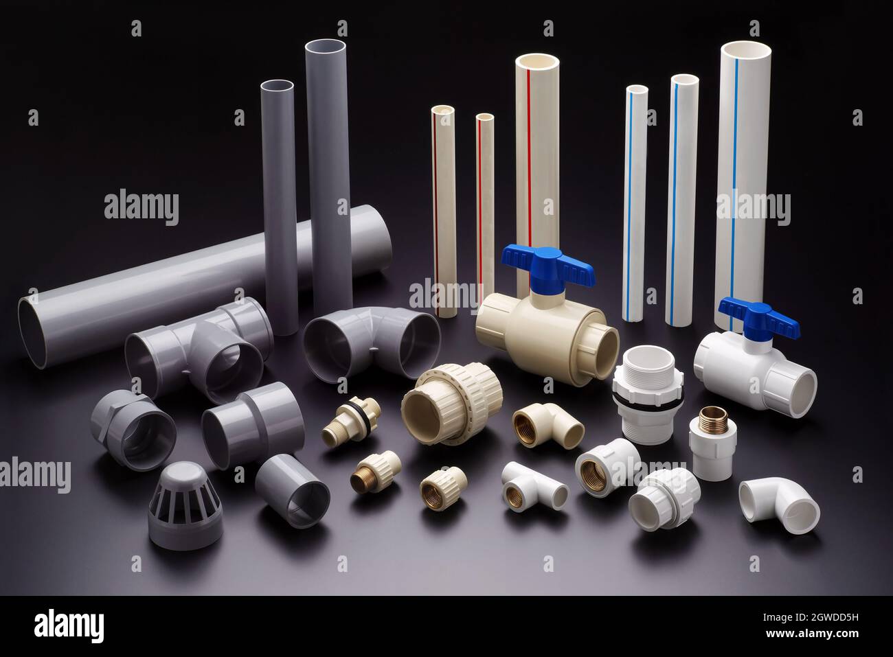 UPVC & CPVC Fittings for polypropylene pipes. Elements for pipelines ...