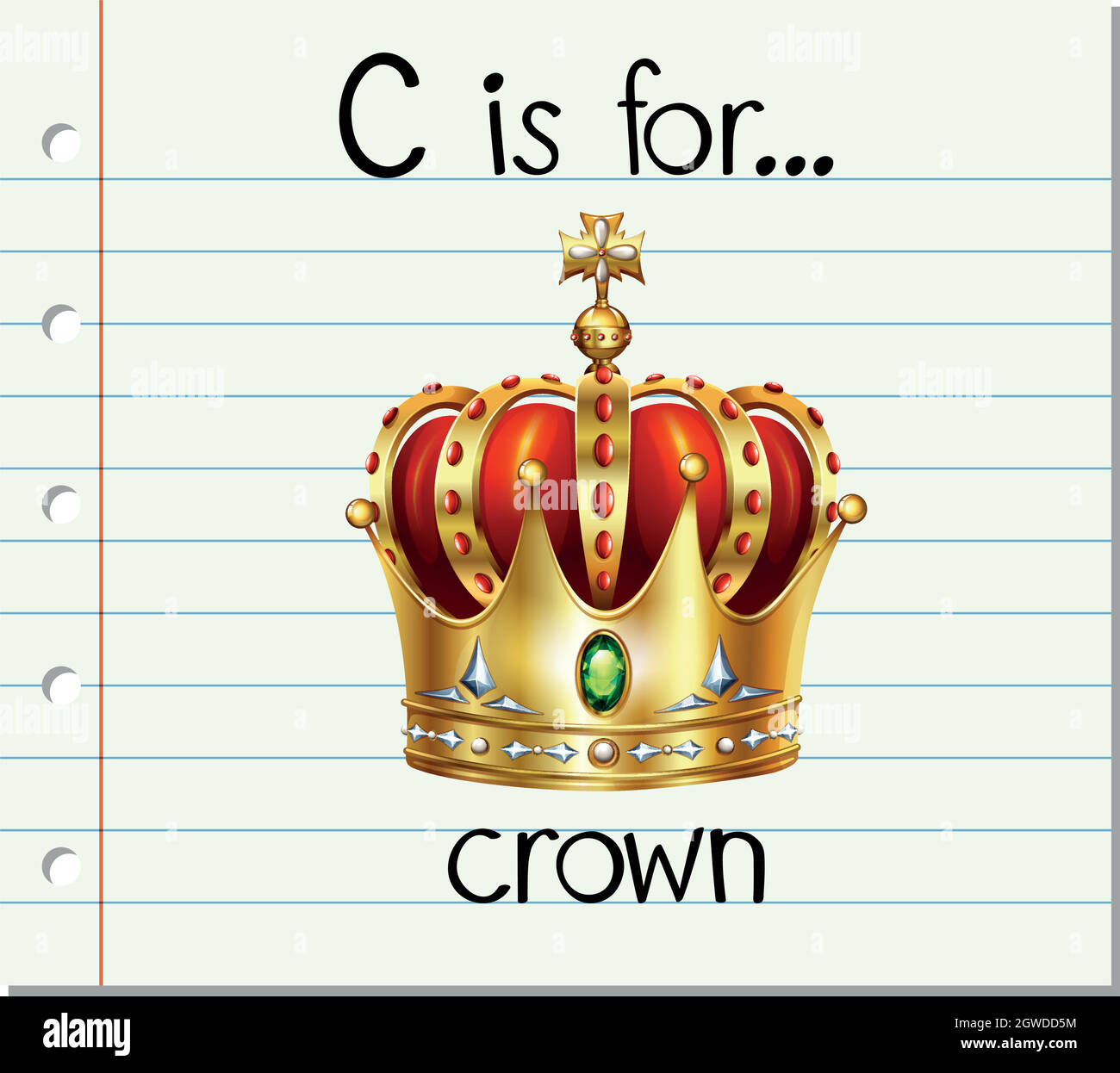 Flashcard letter C is for crown Stock Vector Image & Art - Alamy