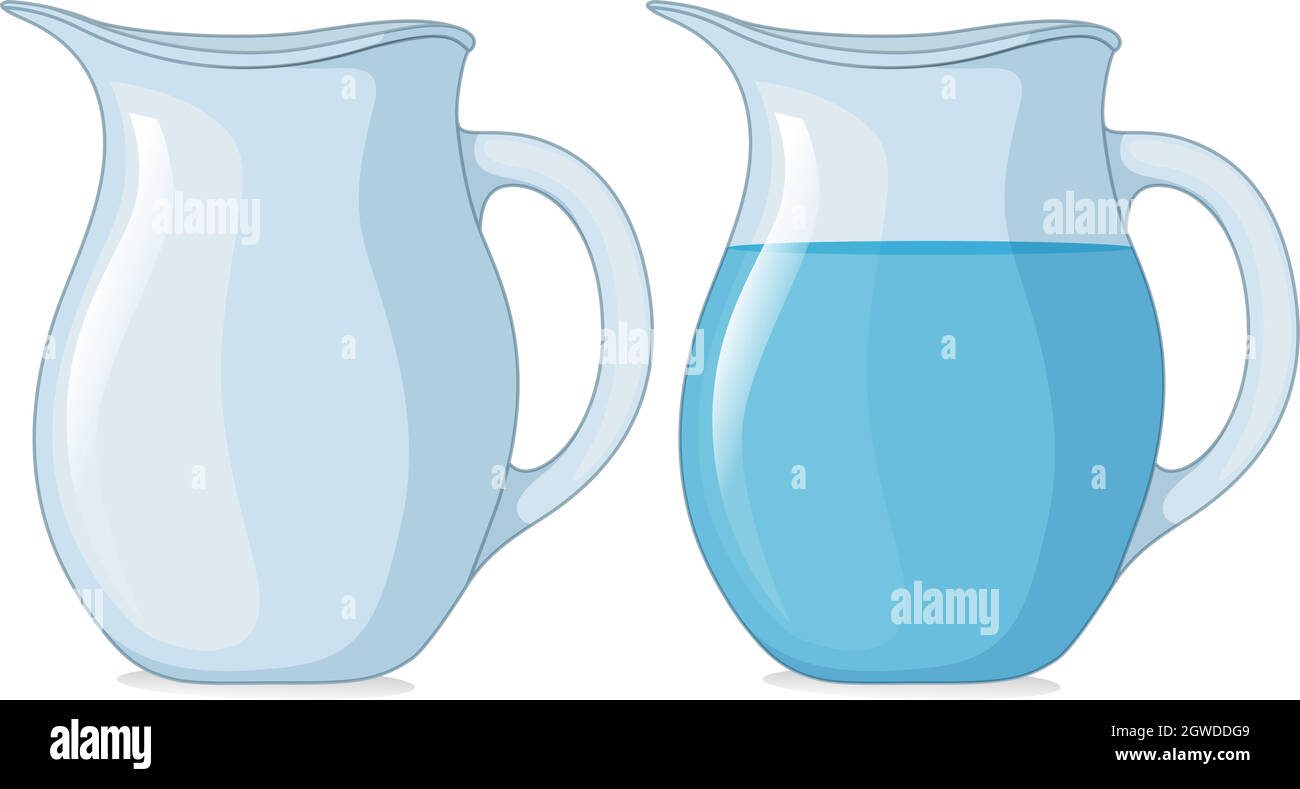 Two jars with and without water Stock Vector Image & Art - Alamy