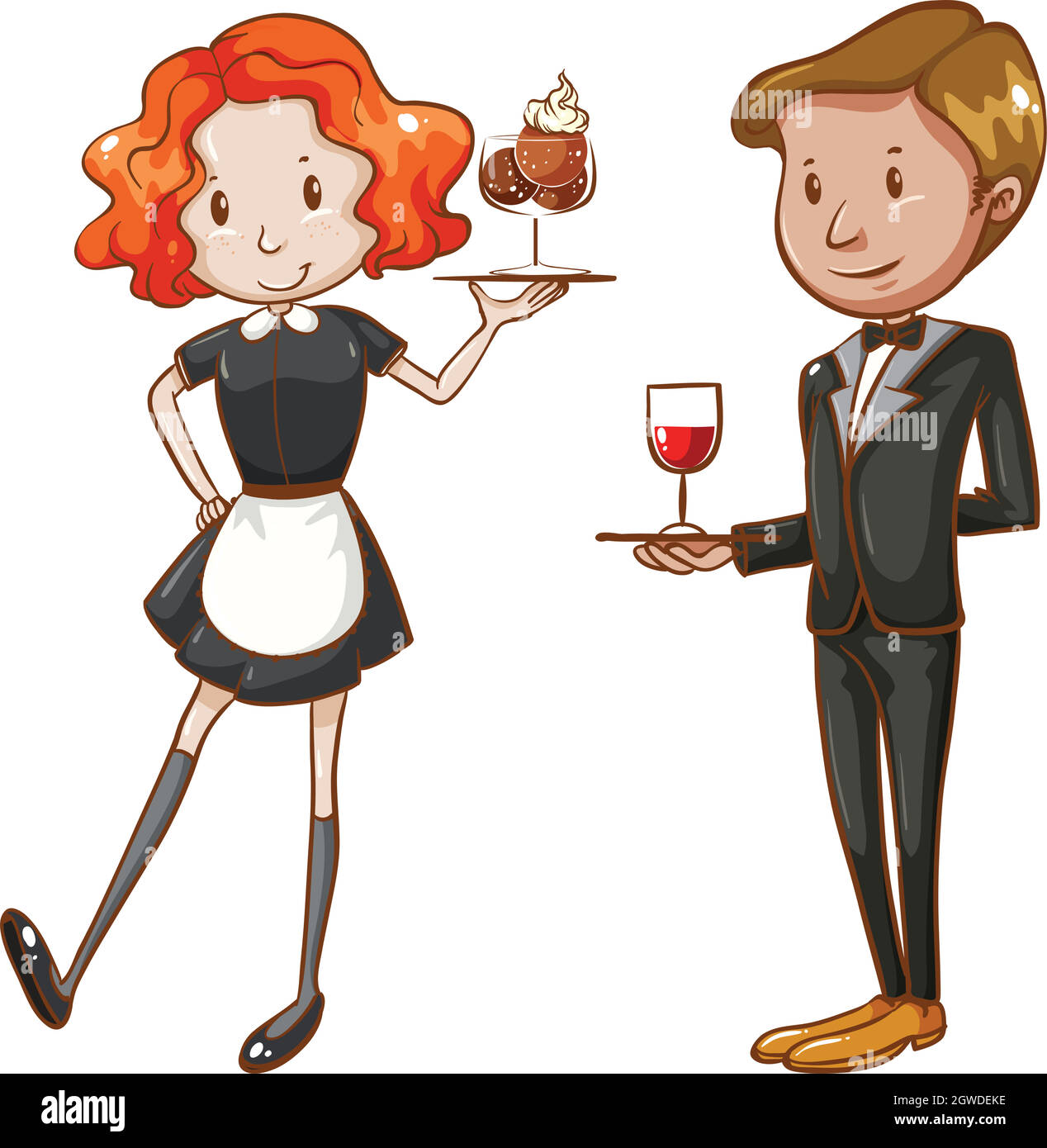 Waiters work Stock Vector Images - Alamy